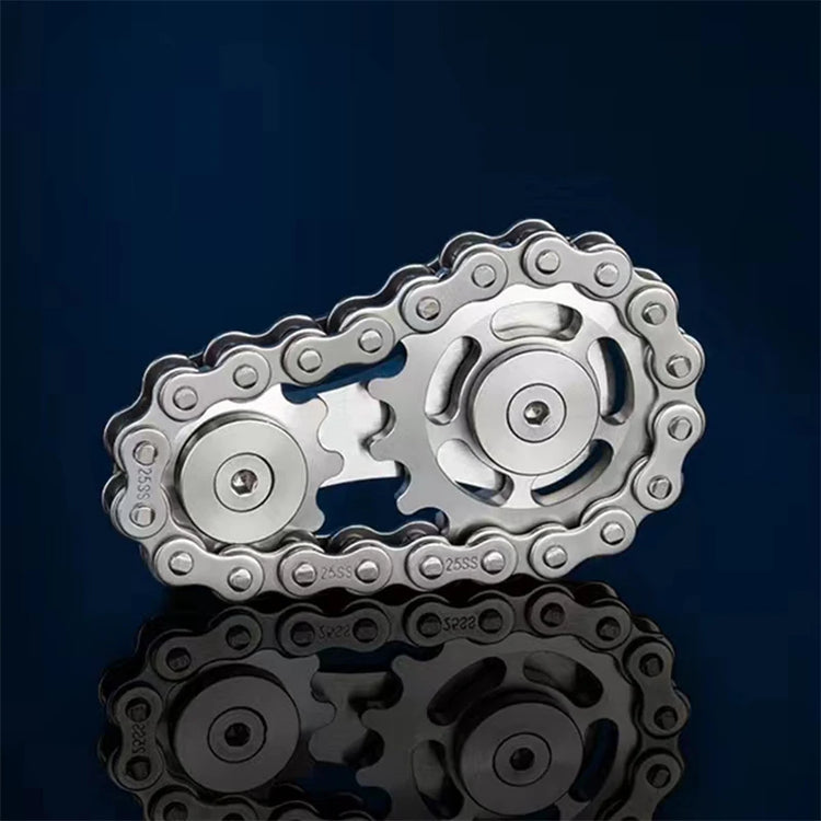 Metal Hand Spinner with Chain Gear - Premium Fidget Tool – Sensory Gear